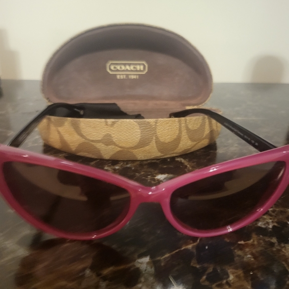 Coach | Accessories | Coach Fuchsia Color Sunglasses With Case For ...